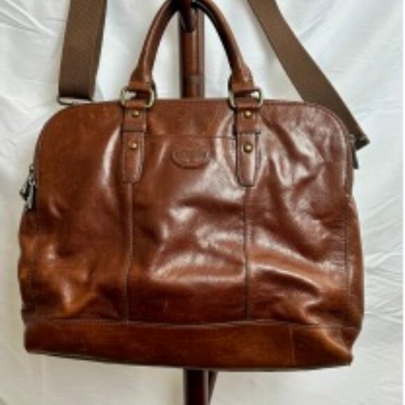 Fossil | Bags | Fossil Genuine Leather Briefcase Mens Work Bag | Poshmark